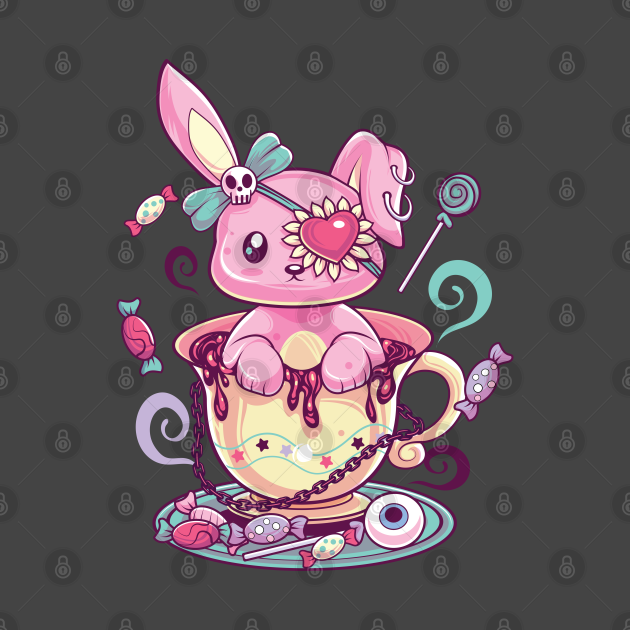 Kawaii Pastel Goth Cute Creepy Rabbit Menhera Occult Bunny - Pastel ...