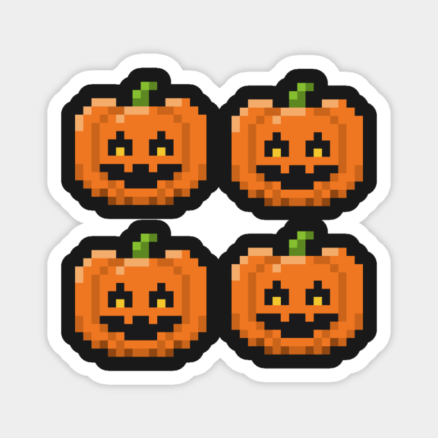 Jack-o'-Lantern Pixel Art - Scary Halloween Pumpkin - Halloween ...