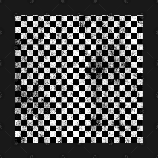 Distressed Checkerboard Checkered - Checkerboard Pattern - T-Shirt ...