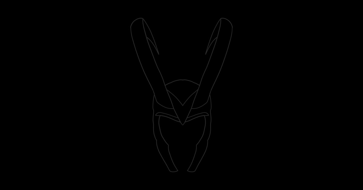 Minimalist Loki Outline Design - Loki - Sticker | TeePublic