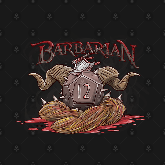 Barbarian D12 Funny Dungeons And Dragons DND D20 Lover - Dungeons And ...