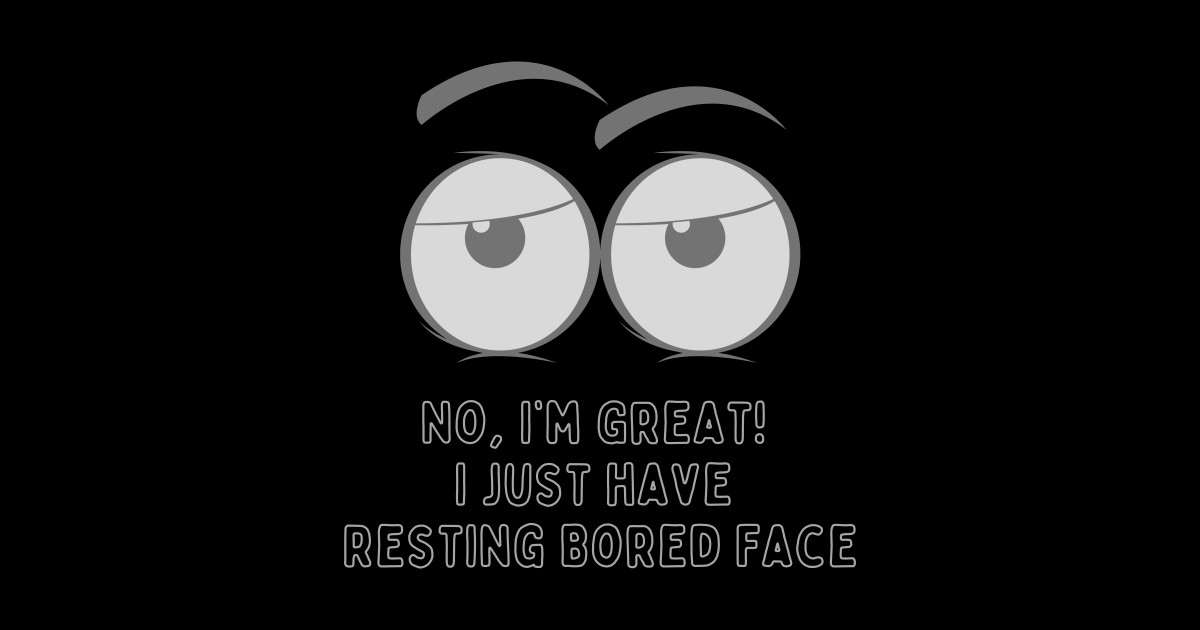Resting Bored Face - Resting Bored Face - Sticker | TeePublic