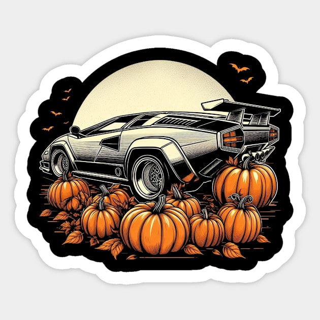 Lamborghini Countach in Autumn - Countach - Sticker | TeePublic
