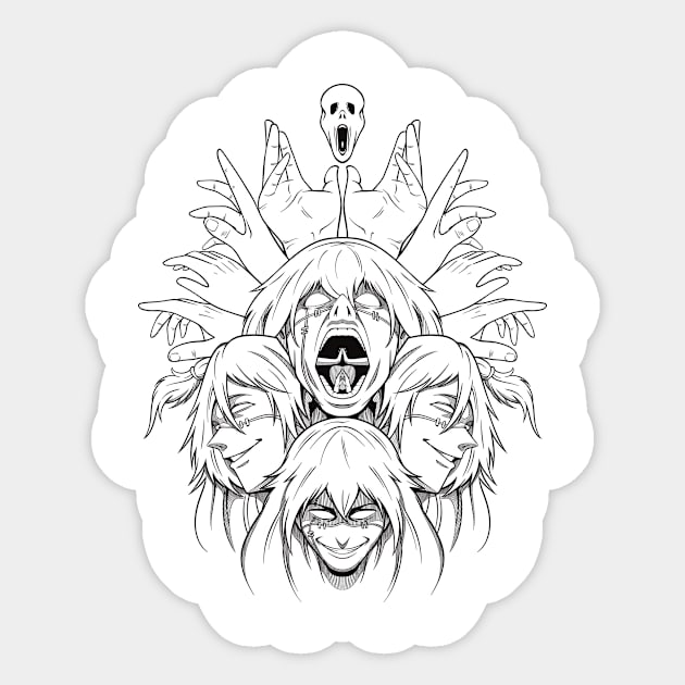 Mahito - Jjk Series - Anime Art - Sticker | TeePublic