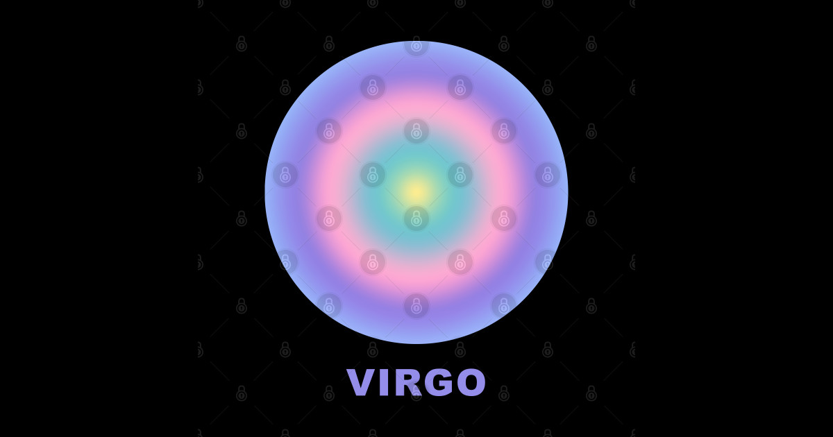 Virgo Zodiac Sign Stylish Gradient Ombre - Virgo Zodiac Sign - Sticker ...