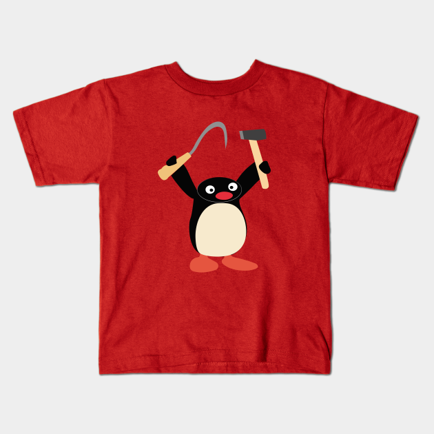 Communist Pingu with Hammer and Sickle meme - Pingu - Kids T-Shirt ...