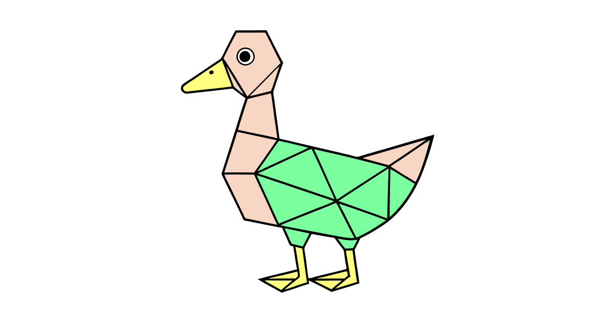Geometric Duck shapes - Animals - T-Shirt | TeePublic