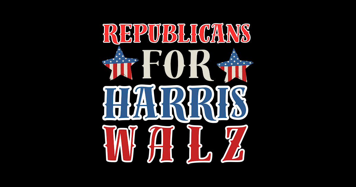 republicans for harris walz - Kamala Harris 2024 - Sticker | TeePublic