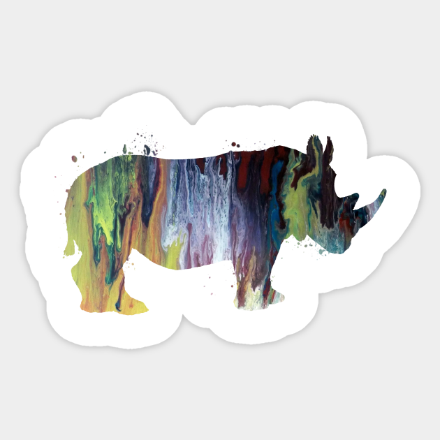 Rhino - Rhinoceros - Sticker | TeePublic