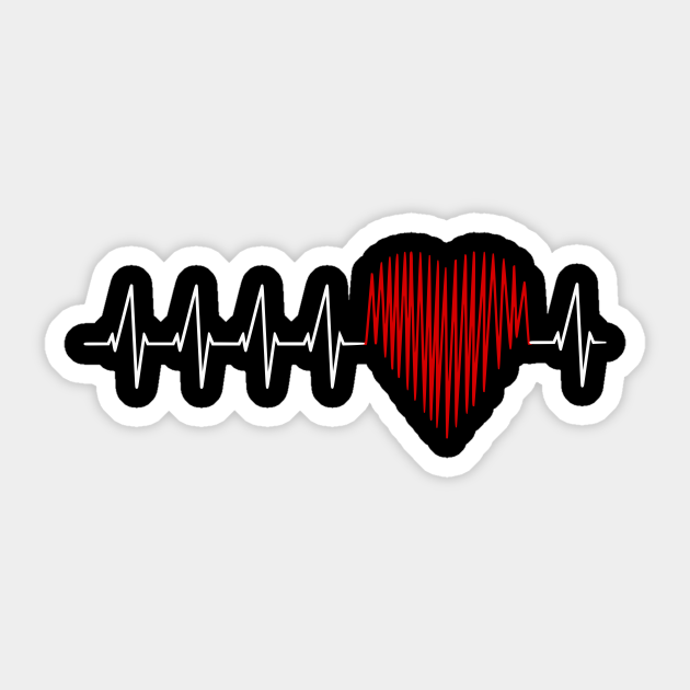 HeartBeat - Heart - Sticker | TeePublic