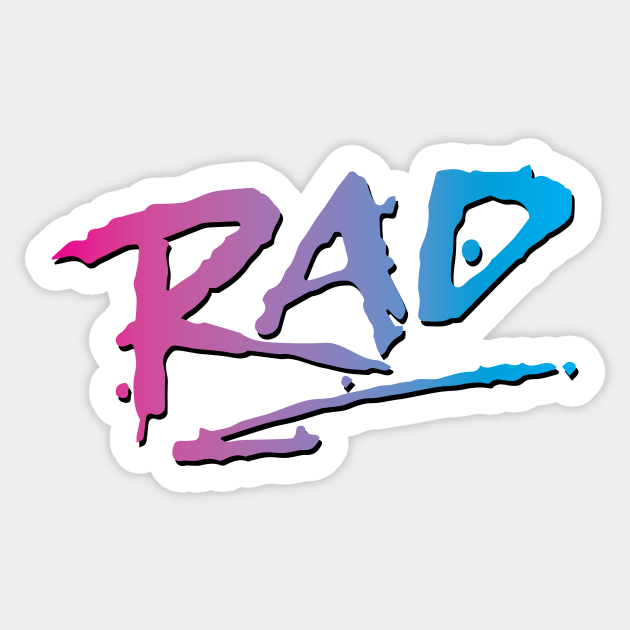 RAD Pink Blue - Rad - Sticker | TeePublic