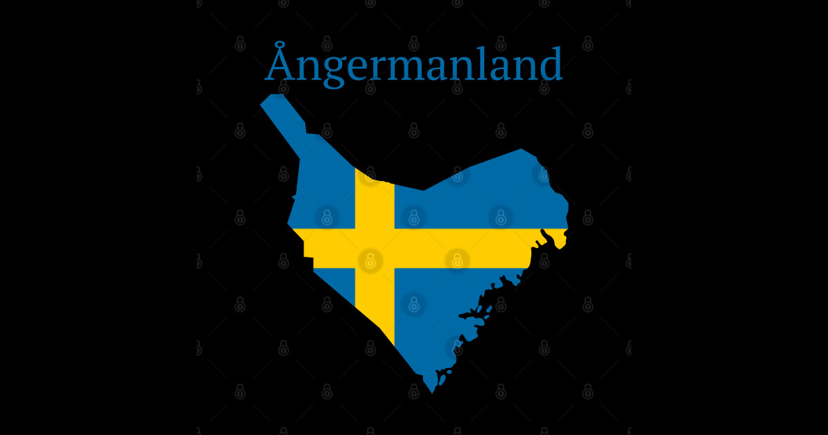 Angermanland Province map design, Sweden. - Angermanland - Posters and ...