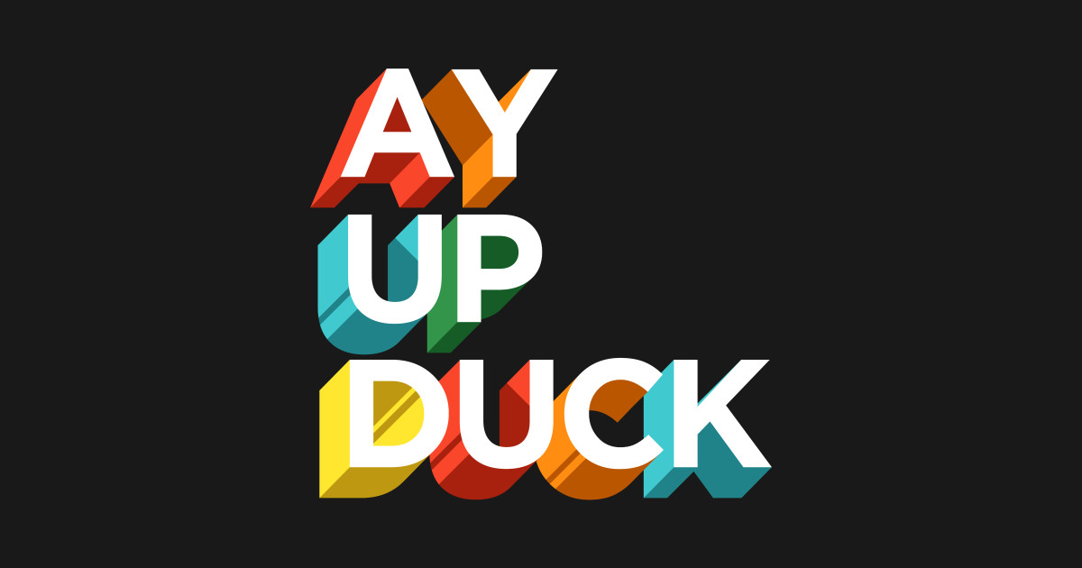 Ay Up Duck - British - T-Shirt | TeePublic