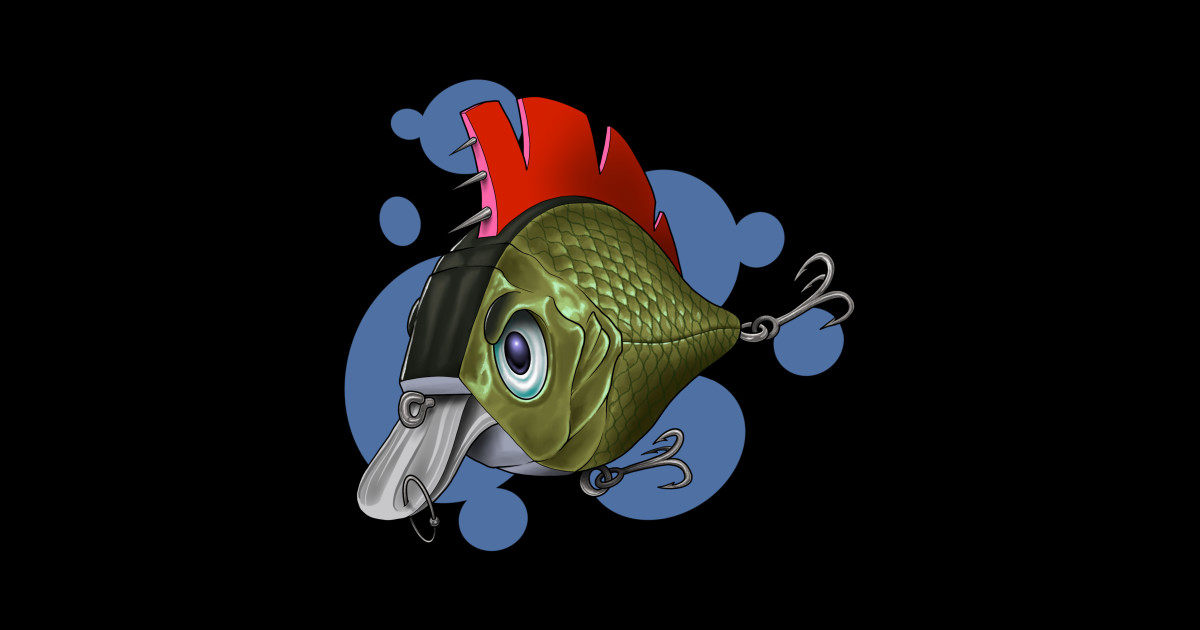 Punk rock fishing lure - Fishing - Sticker | TeePublic