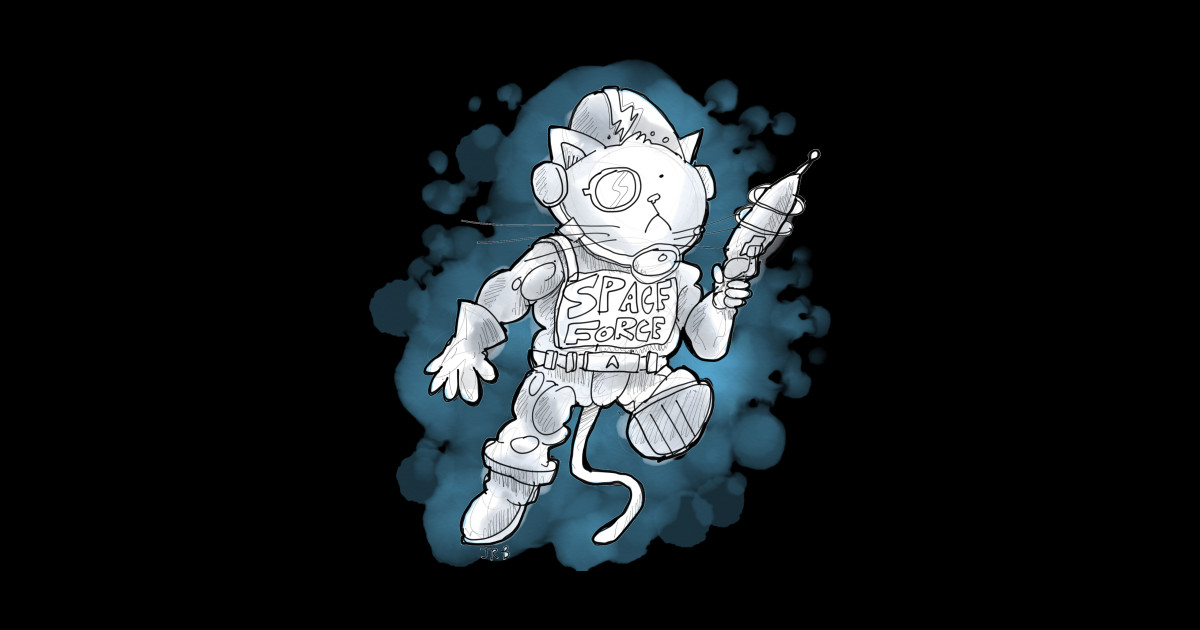 Dapper Cat - Space Force - Cats - Sticker | TeePublic