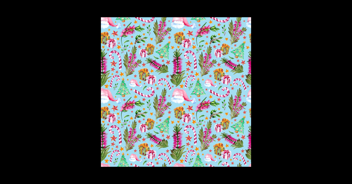 Australian Native Christmas Pattern - Australian Christmas - Posters ...