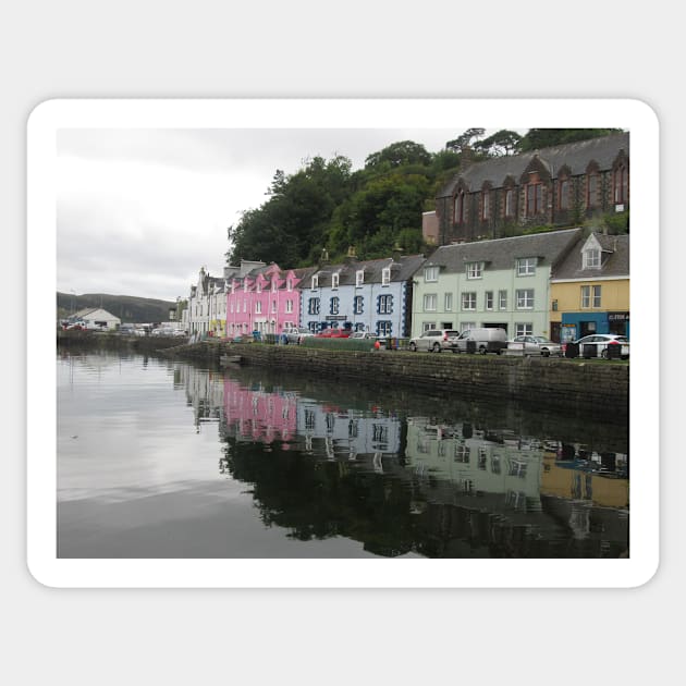 Colourful Portree Houses, Isle Of Skye, Scotland - Harbour - Sticker ...