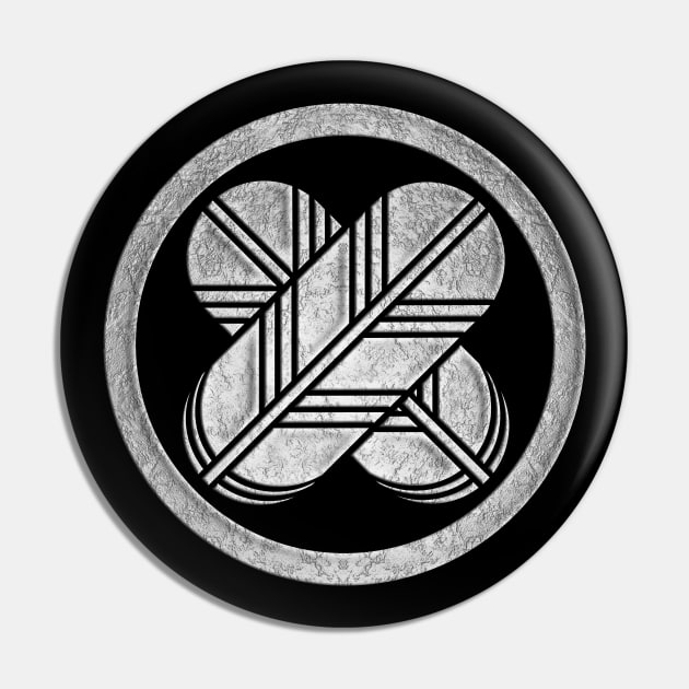 Takanoha Kamon in Silver Foil - Takanoha - Pin | TeePublic