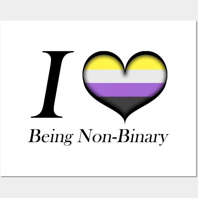 I Heart Being Non-Binary Design Pride Flag Design - Non Binary ...