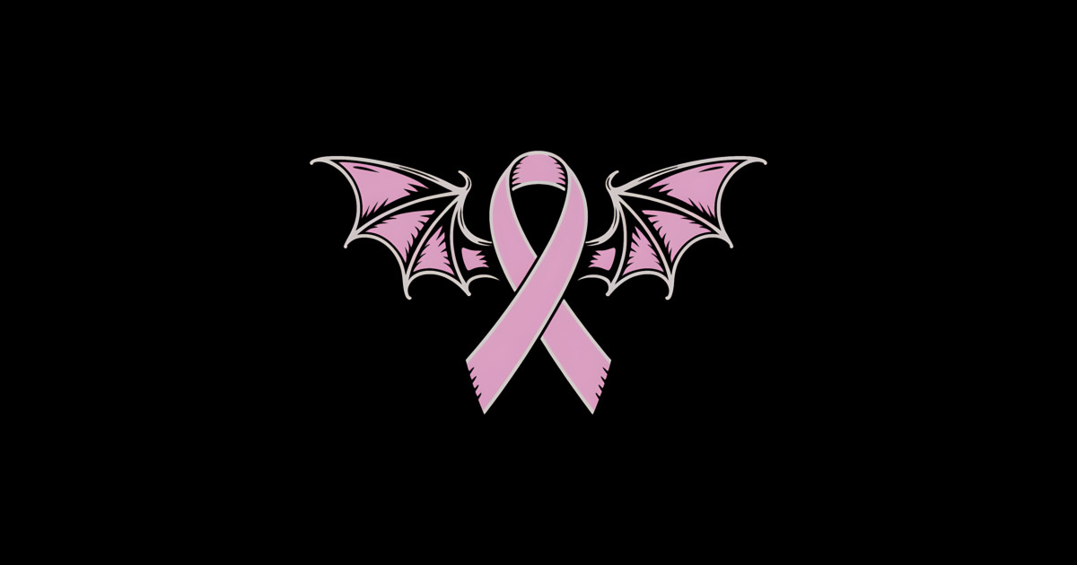Breast Cancer Halloween - Bat Wings Awareness Ribbon - Breast Cancer ...
