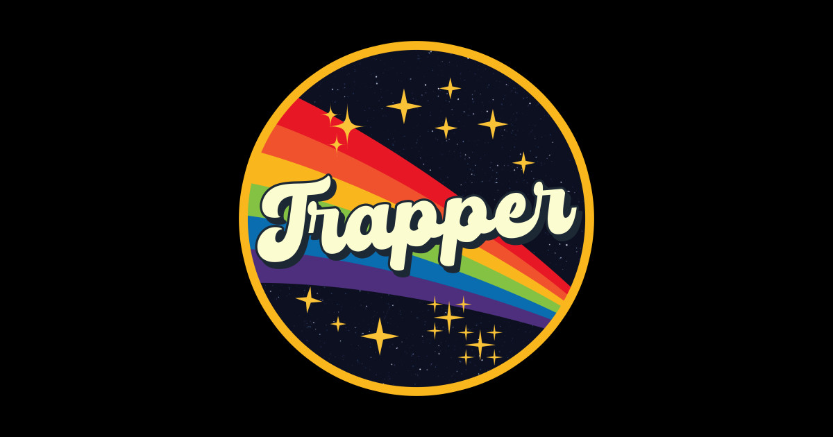 Trapper // Rainbow In Space Vintage Style - Trapper - Sticker | TeePublic