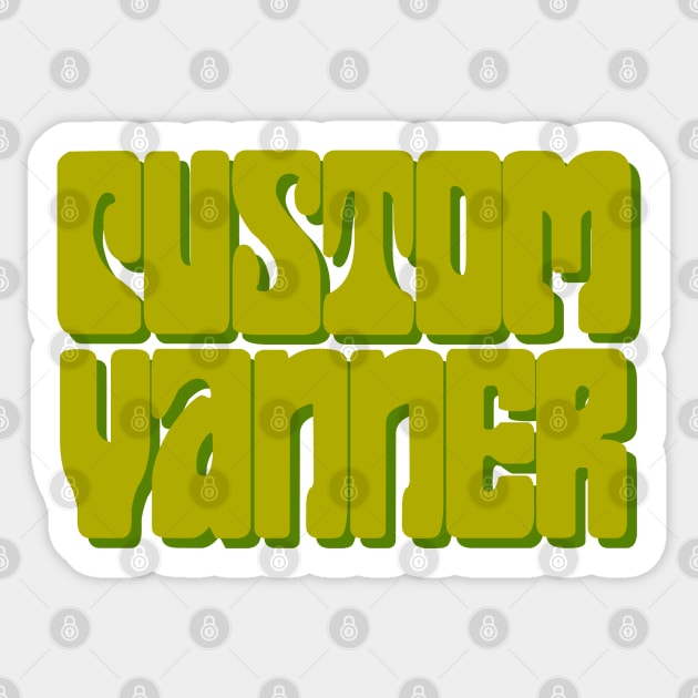 Custom Vanner (Retro Green) - Vannin - Sticker | TeePublic