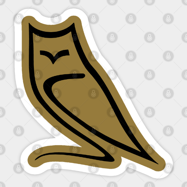 Minimalistic Owl Calligraphy Line Drawing - Calligraphy - Sticker ...