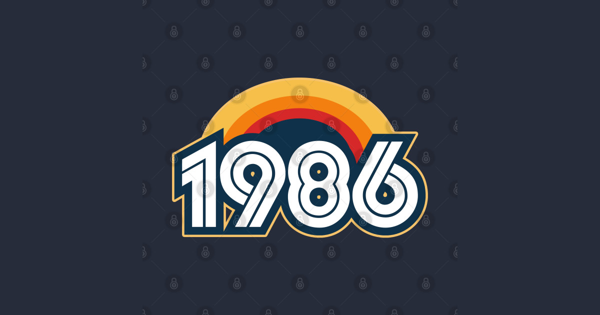 Retro 1986 Vintage Sunset - 1986 - T-Shirt | TeePublic