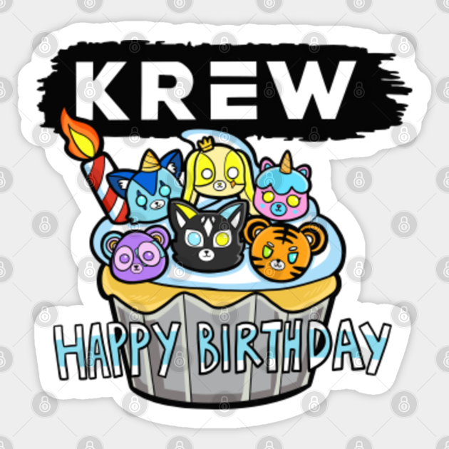 Krew Birthday Cake - Funneh - Sticker | TeePublic