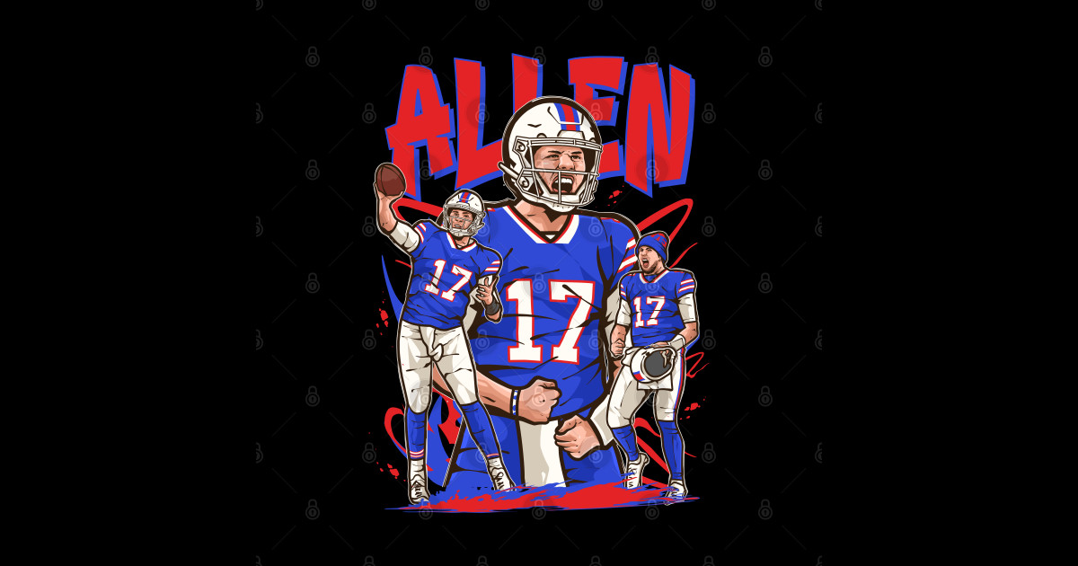 Josh Allen Cartoon - Josh Allen - Sticker | TeePublic