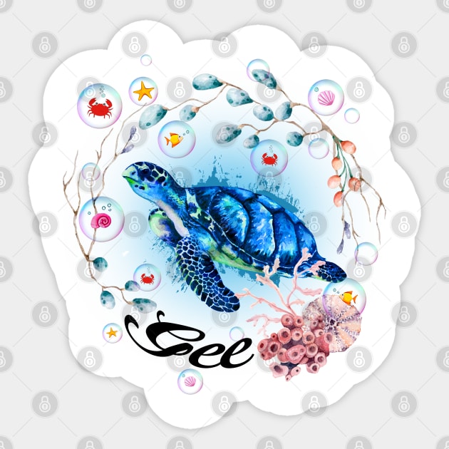 Vintage Gee Summer Holiday Ocean Beach Vacation - Summer - Sticker ...