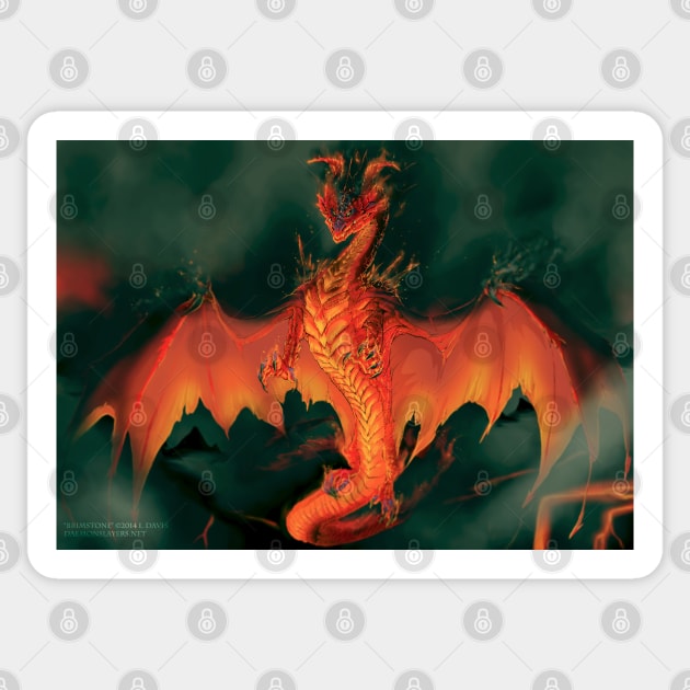 'Brimstone', Fire Dragon - Red - Sticker | TeePublic