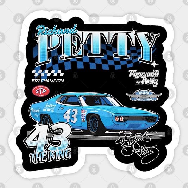 RIchard Petty NASCAR Vintage - Nascar - Sticker | TeePublic