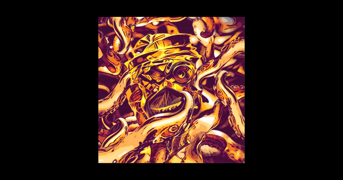 Zombie in the tentacles - Tentacles - Sticker | TeePublic