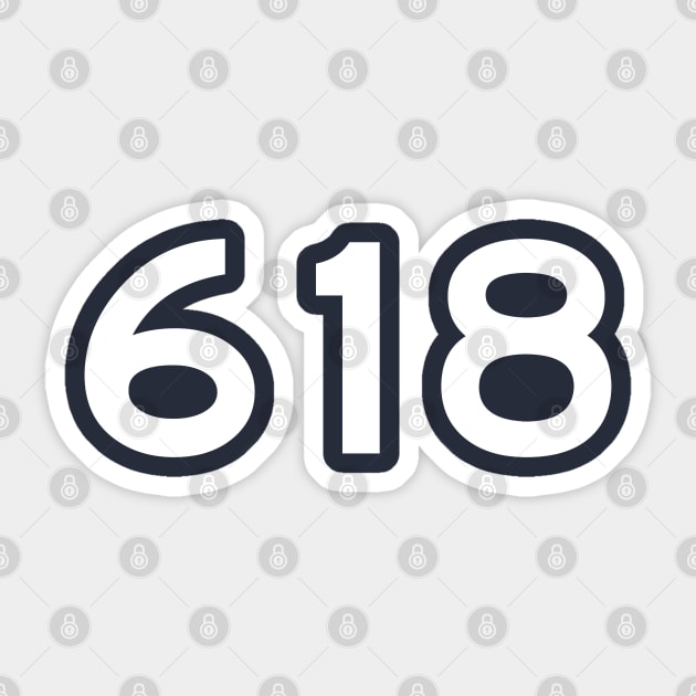 618 Area Code - Archcitytees - Sticker | TeePublic