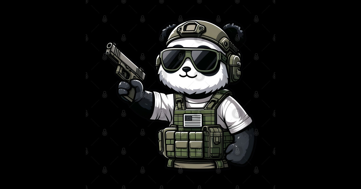 Tactical Panda - Panda - Sticker | TeePublic