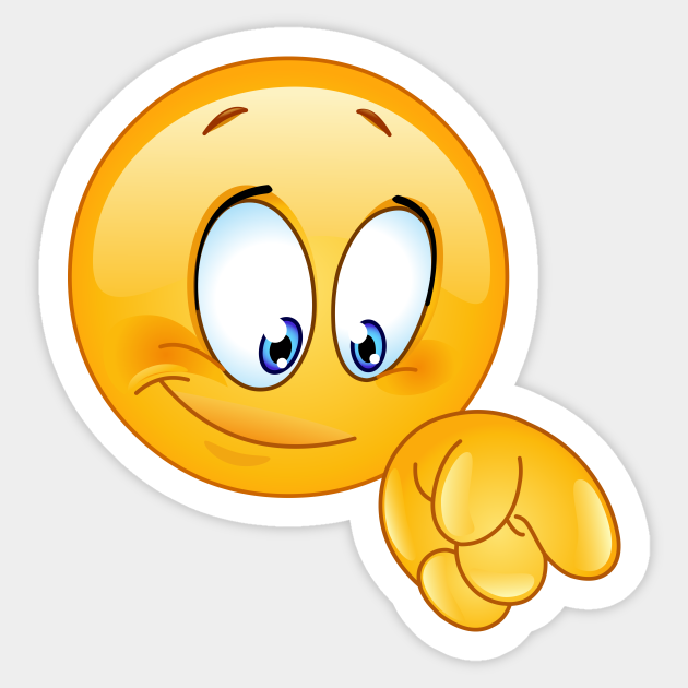 Pointing Down Emoji - Emoji - Sticker | TeePublic