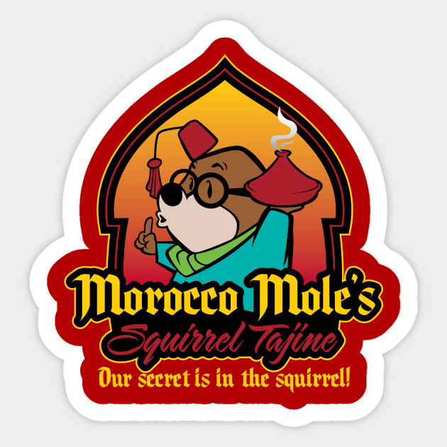 Morocco Mole's Squirrel Tajine - Hanna Barbera - Sticker | TeePublic