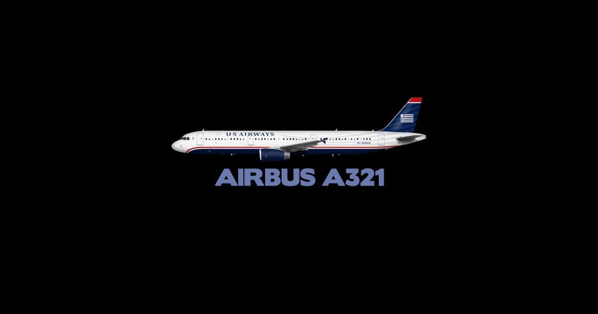 Airbus A321 - US Airways "White" - A321 - Sticker | TeePublic