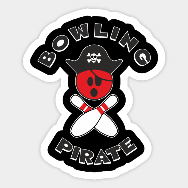 Bowling pirate - Bowling Pirate Slull Bowling Ball - Sticker | TeePublic