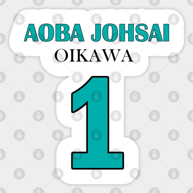 Oikawa, Number One - Oikawa - Sticker | TeePublic