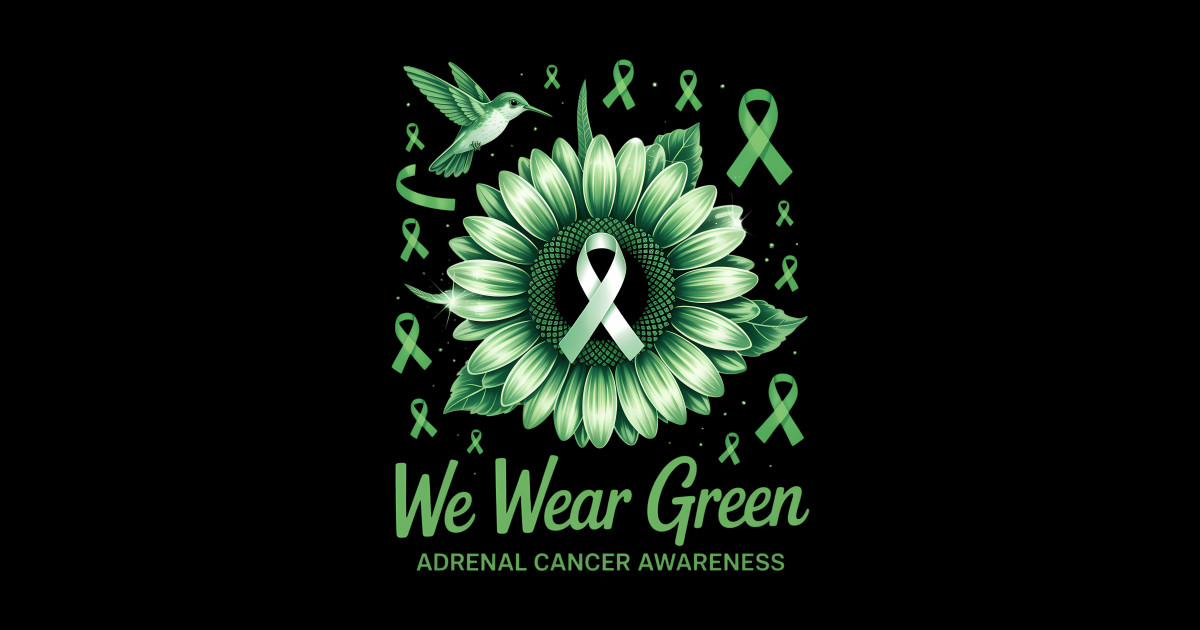 We Wear Pink Adrenal Cancer Awareness Sunflower - Adrenal - Sticker ...