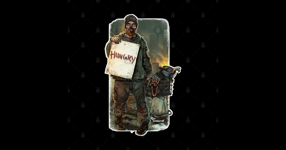 Homeless Zombie - Zombies - T-Shirt | TeePublic