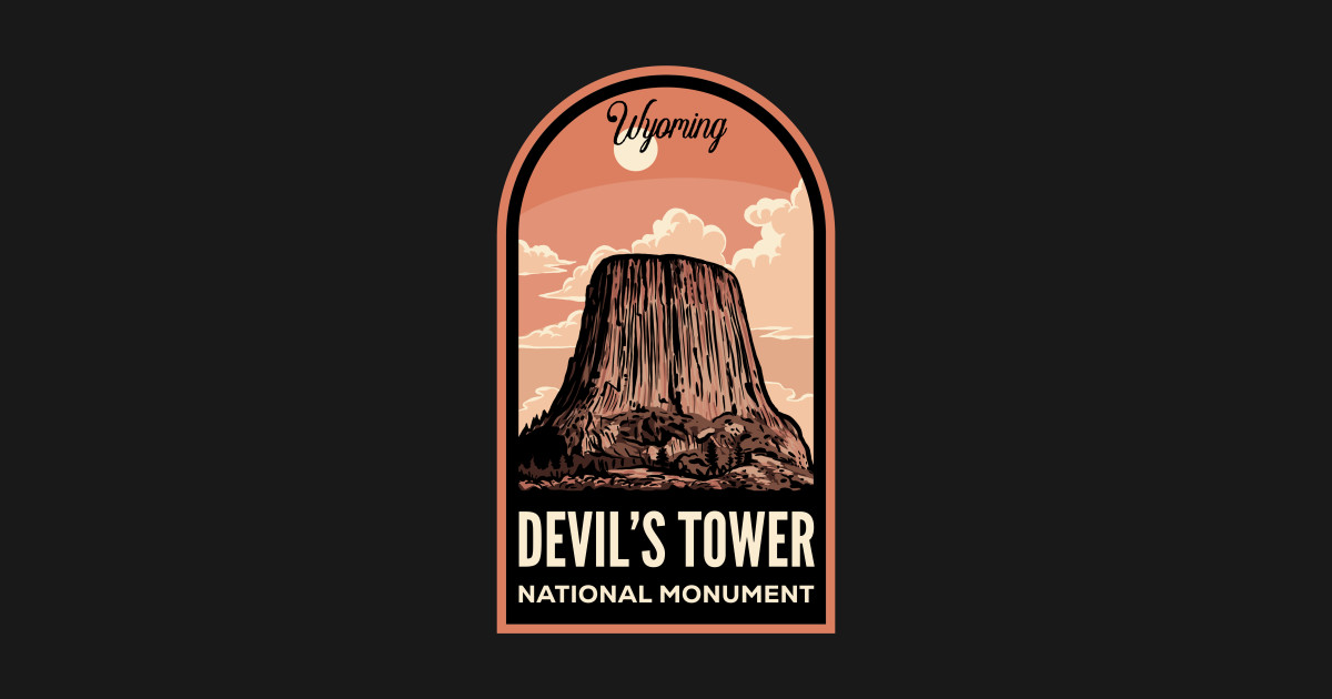 Devil's Tower National Monument Wyoming - Devils Tower - Sticker ...