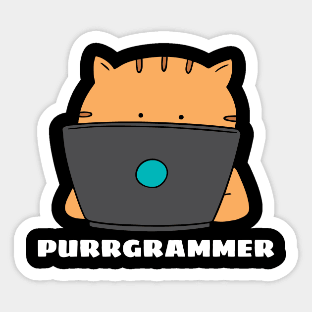 Purrgrammer | Cute Programmer Pun - Programmer - Sticker | TeePublic