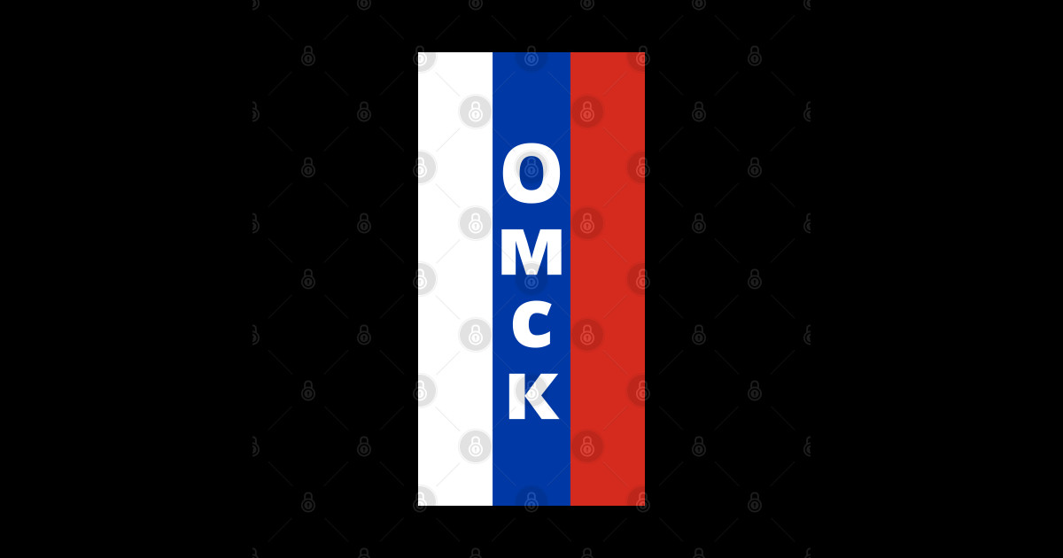 Omsk City in Russian Flag Vertical - Russian Flag - Sticker | TeePublic