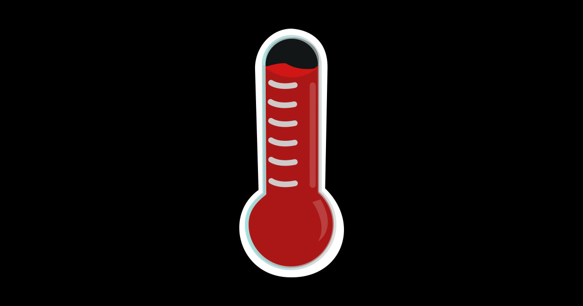 Red Hot - Temperature - Sticker | TeePublic