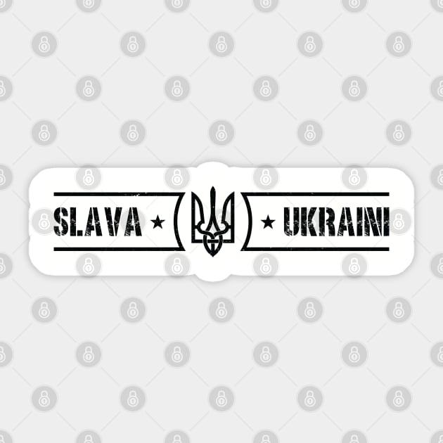 Slava Ukraini Vintage v4 - Slava Ukraini - Sticker | TeePublic