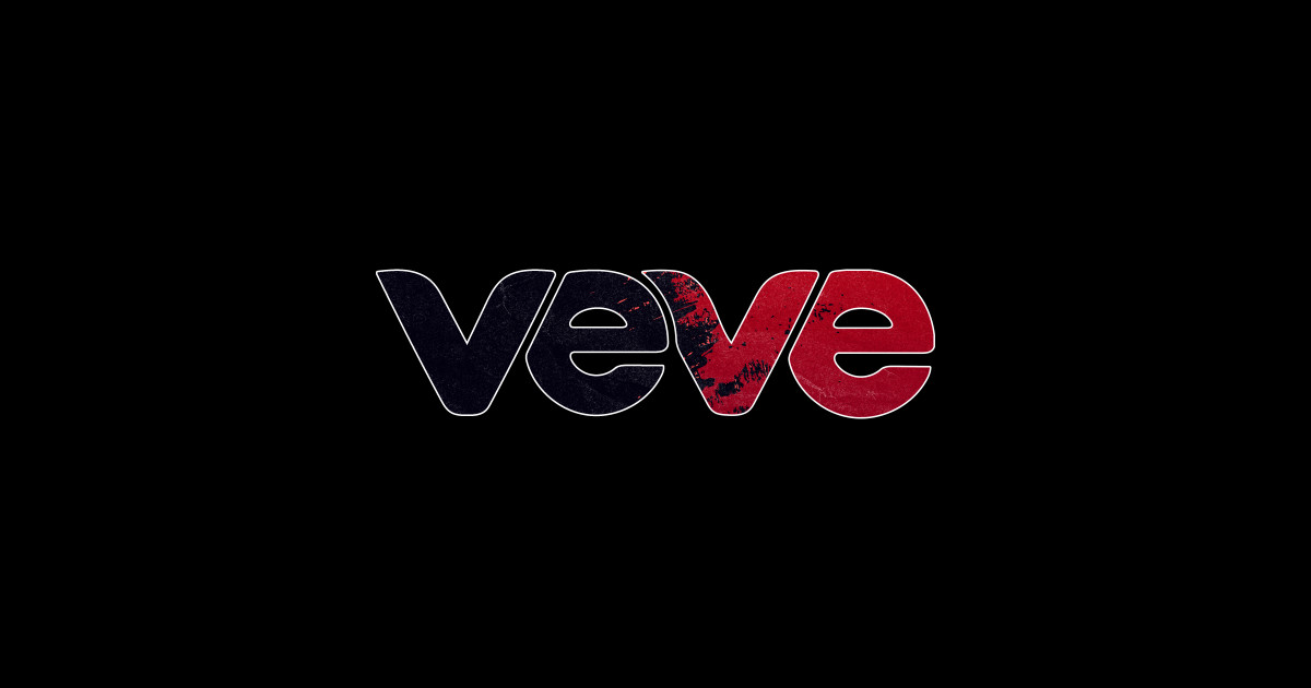 VeVe Logo Black, White & Red HQ Series Style - Veve - Sticker | TeePublic