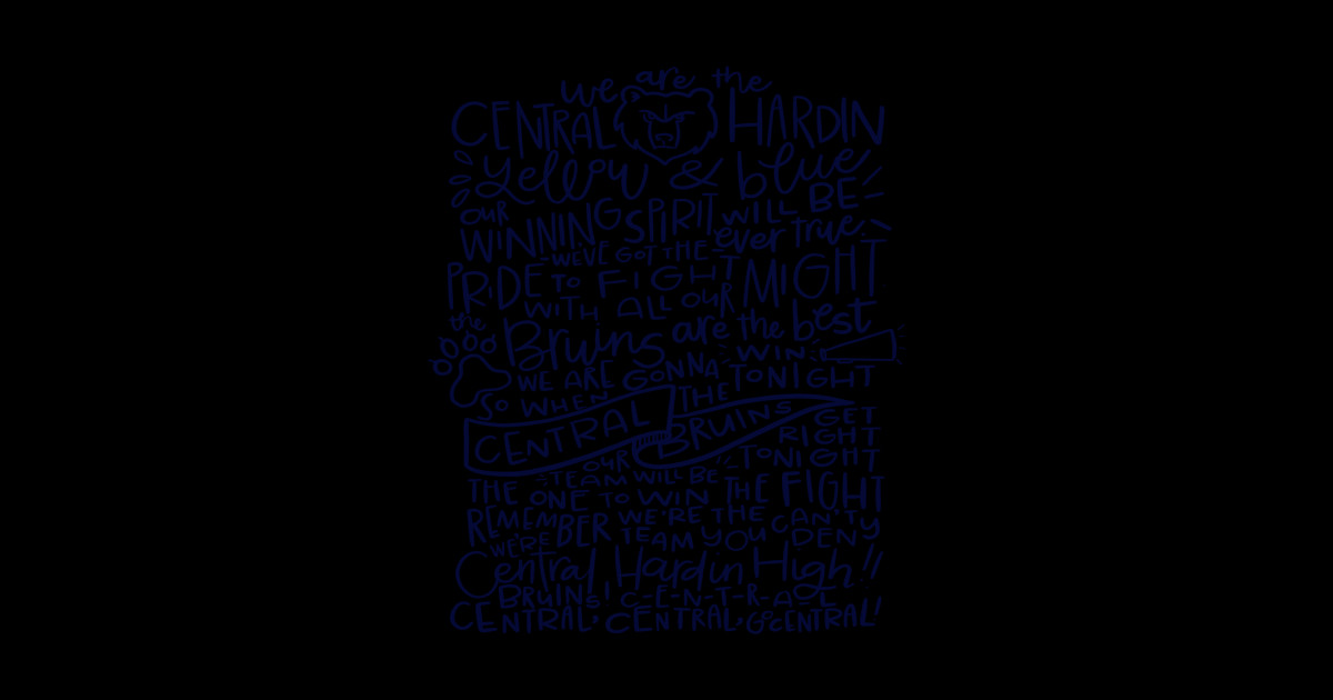 CH Fight Song Navy - Central Hardin - Sticker | TeePublic